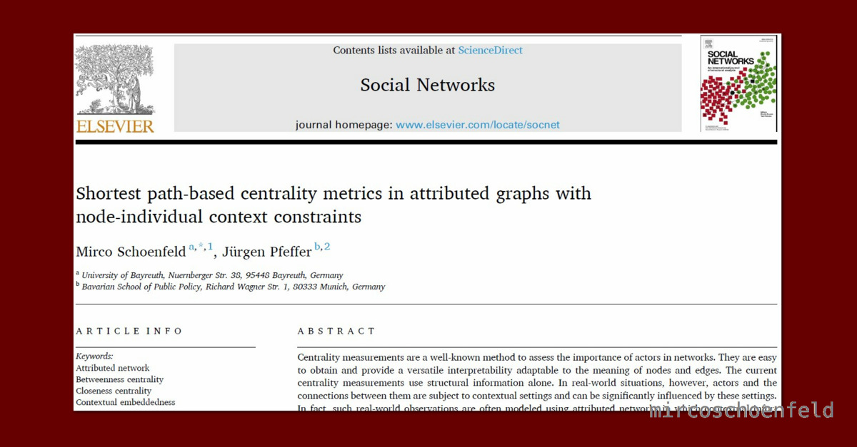 Paper alert: Shortest Path-based Centrality Metrics in Attributed ...